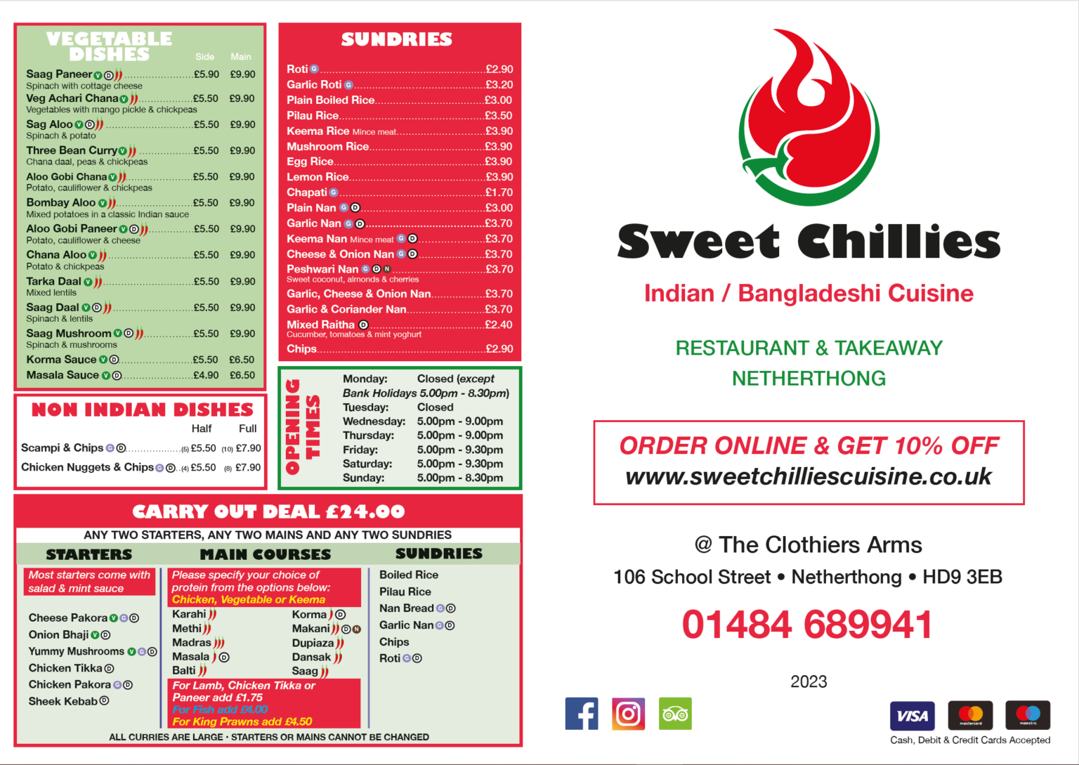Menu - Sweet Chillies Cuisine Get 10% off on online orders.